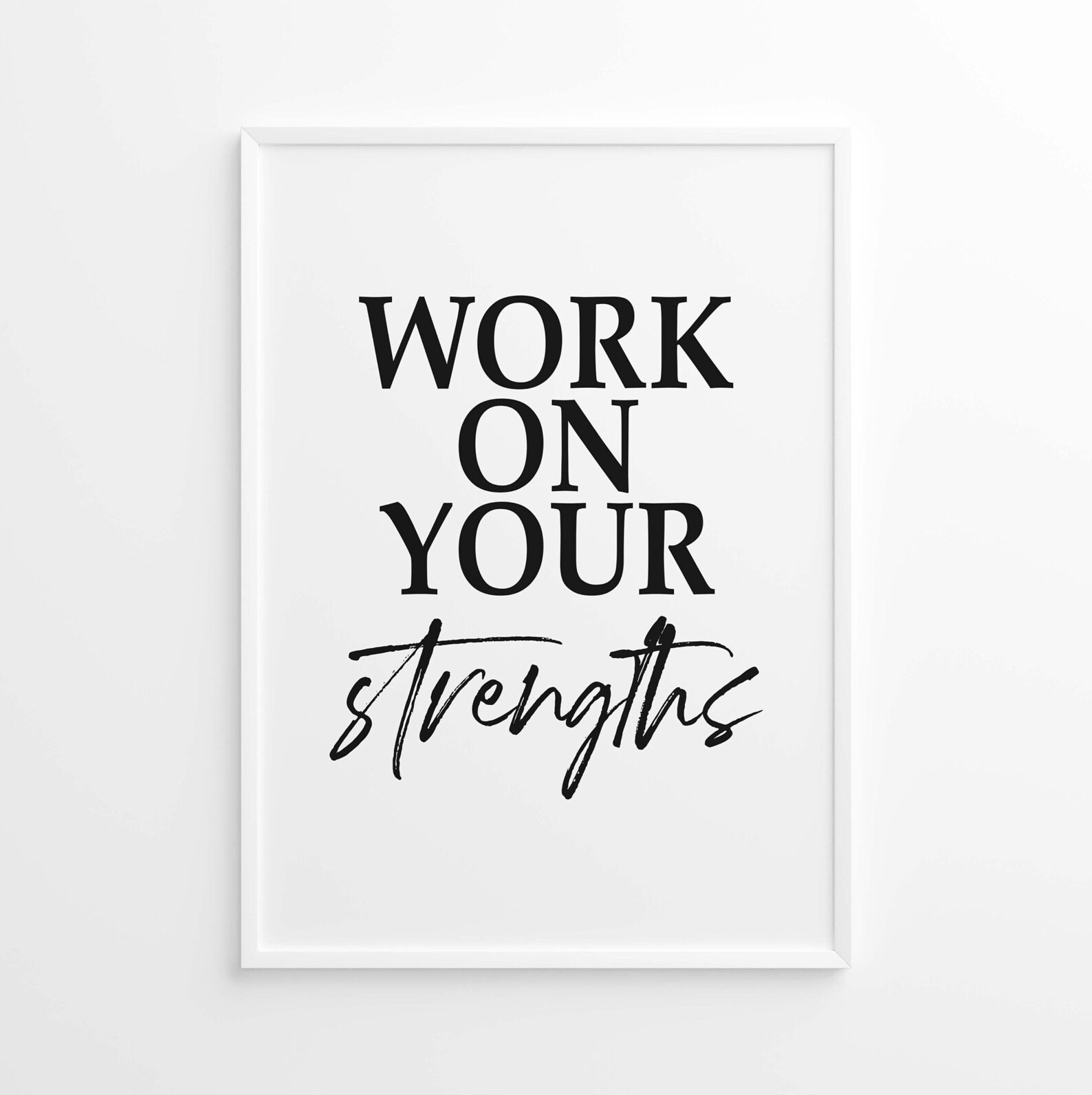 Positive Affirmations for Kids, Work on Your Strengths, Printable Wall ...
