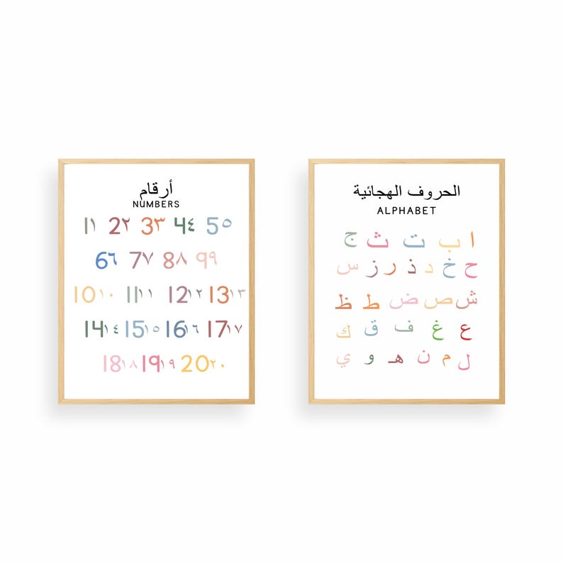 15 Bilingual Arabic & English Educational Posters | Bilingual Learning ...