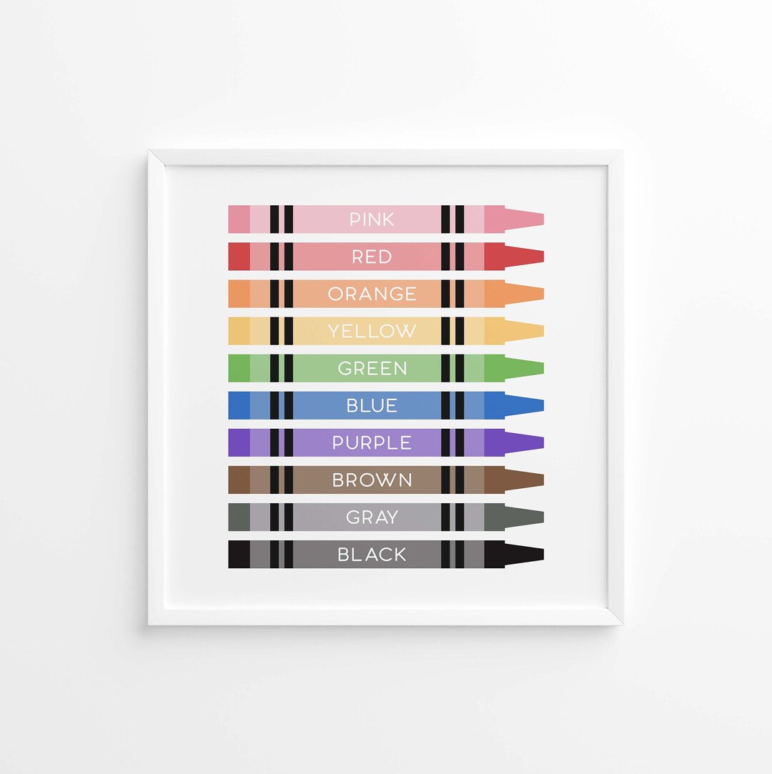 Colors Poster, Homeschool Prints, Educational Wall Art Printable ...