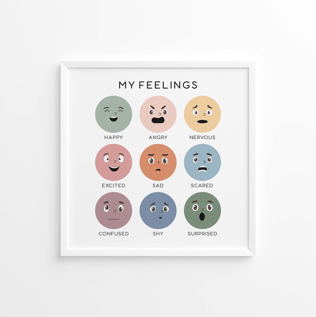 Feelings & Emotions Chart, Montessori Prints, All the Feelings Print ...