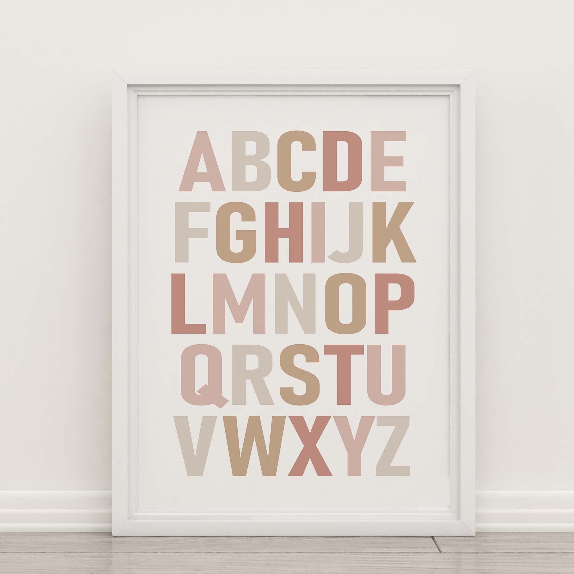 Boho Alphabet Poster, Alphabet Print, Neutral ABC, Printable ...