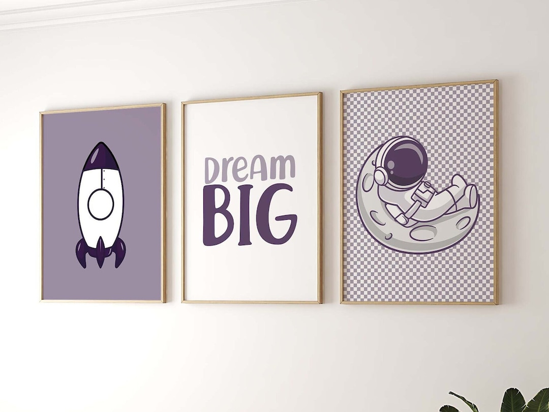 Dream Big Space Wall Art | Astronaut & Rocket Printable Posters ...