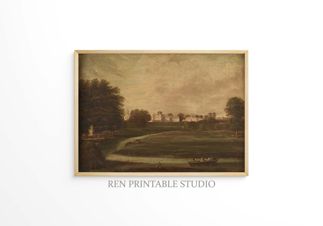 Country Road Landscape Print | Vintage Printable Art | Countryside ...