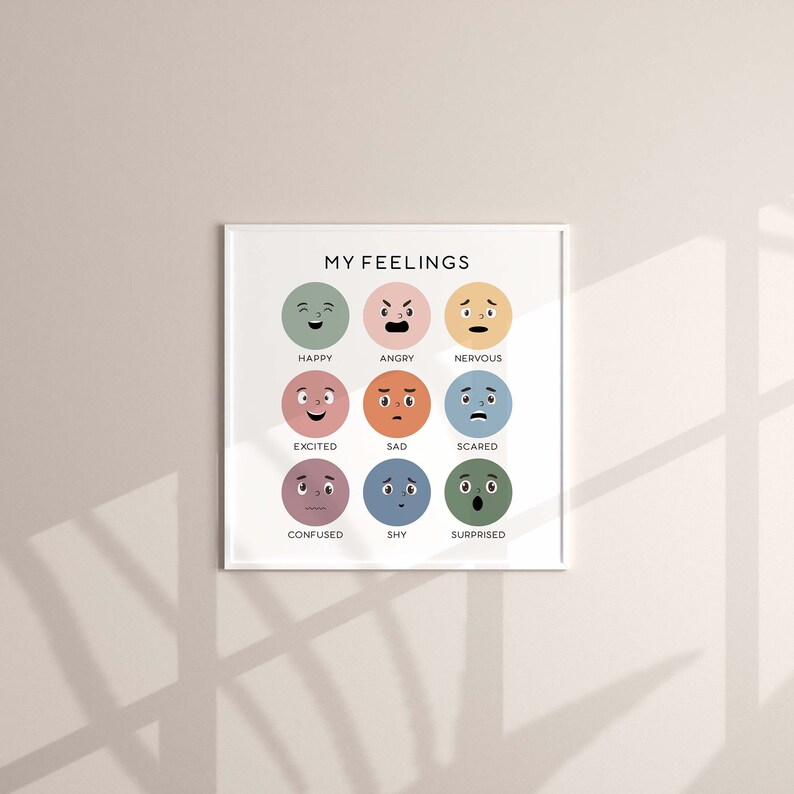 Feelings & Emotions Chart, Montessori Prints, All the Feelings Print ...