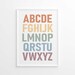 Rainbow Alphabet Poster, Playroom Prints, Educational Posters, ABC ...