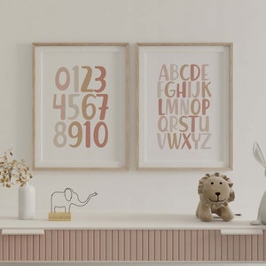 Set of 12 Educational Posters, Classroom Decor Bundle, Pastel Kids Room ...