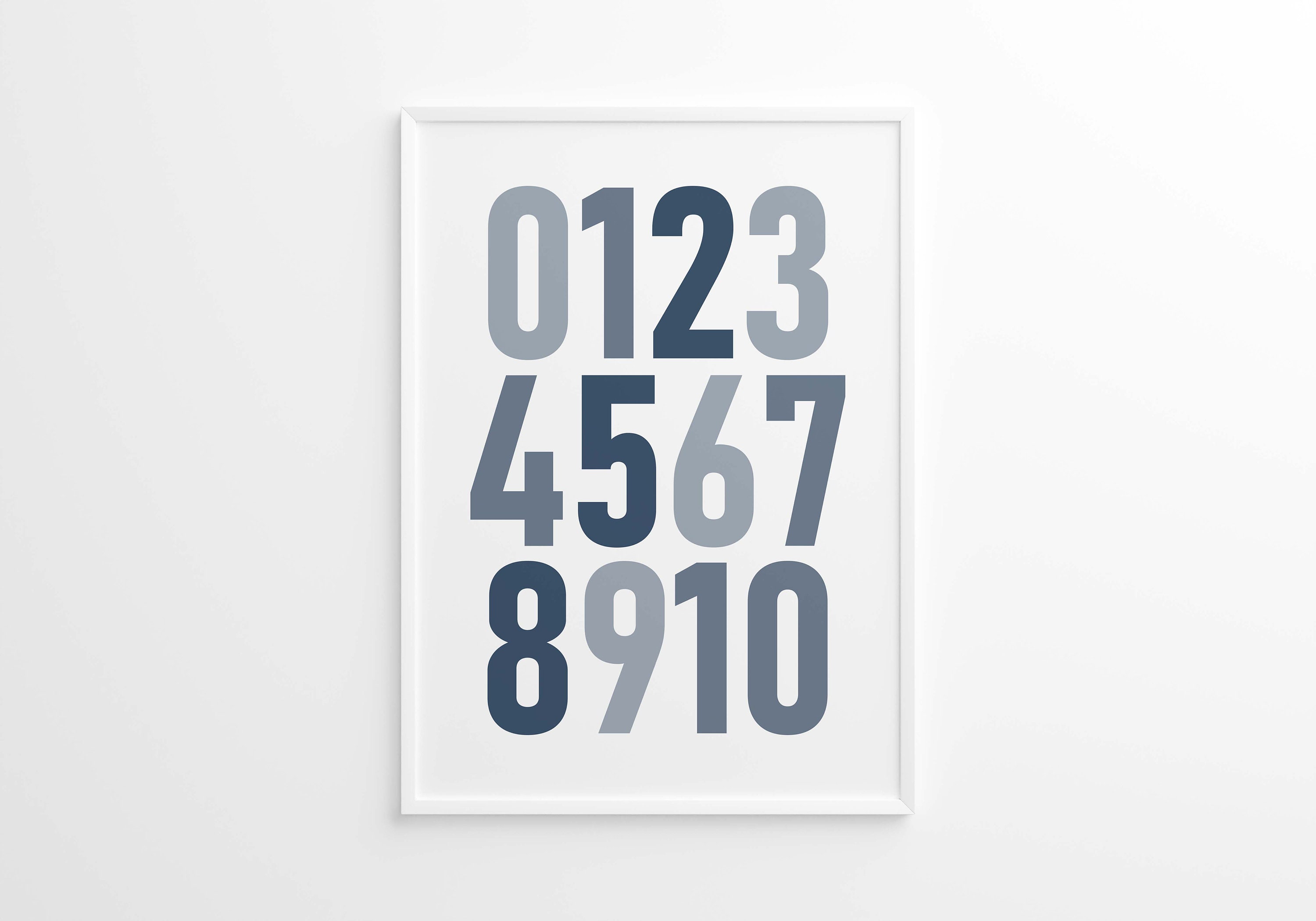 Navy Blue Numbers Poster, Homeschool Print, Educational 123 Printable ...