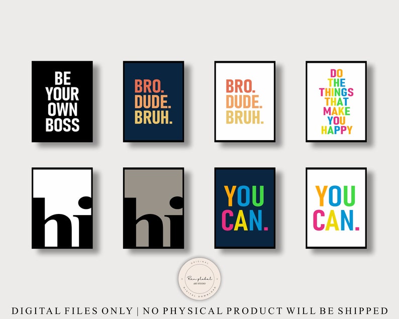 40 Printable Quotes Bundle, Printable Wall Art, Digital Download ...