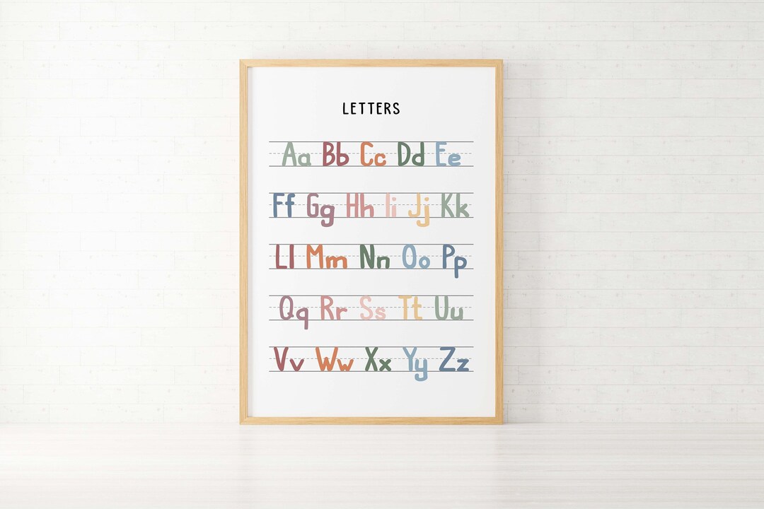 Rainbow ABC Poster, Homeschool Prints, Educational Wall Art Printable ...