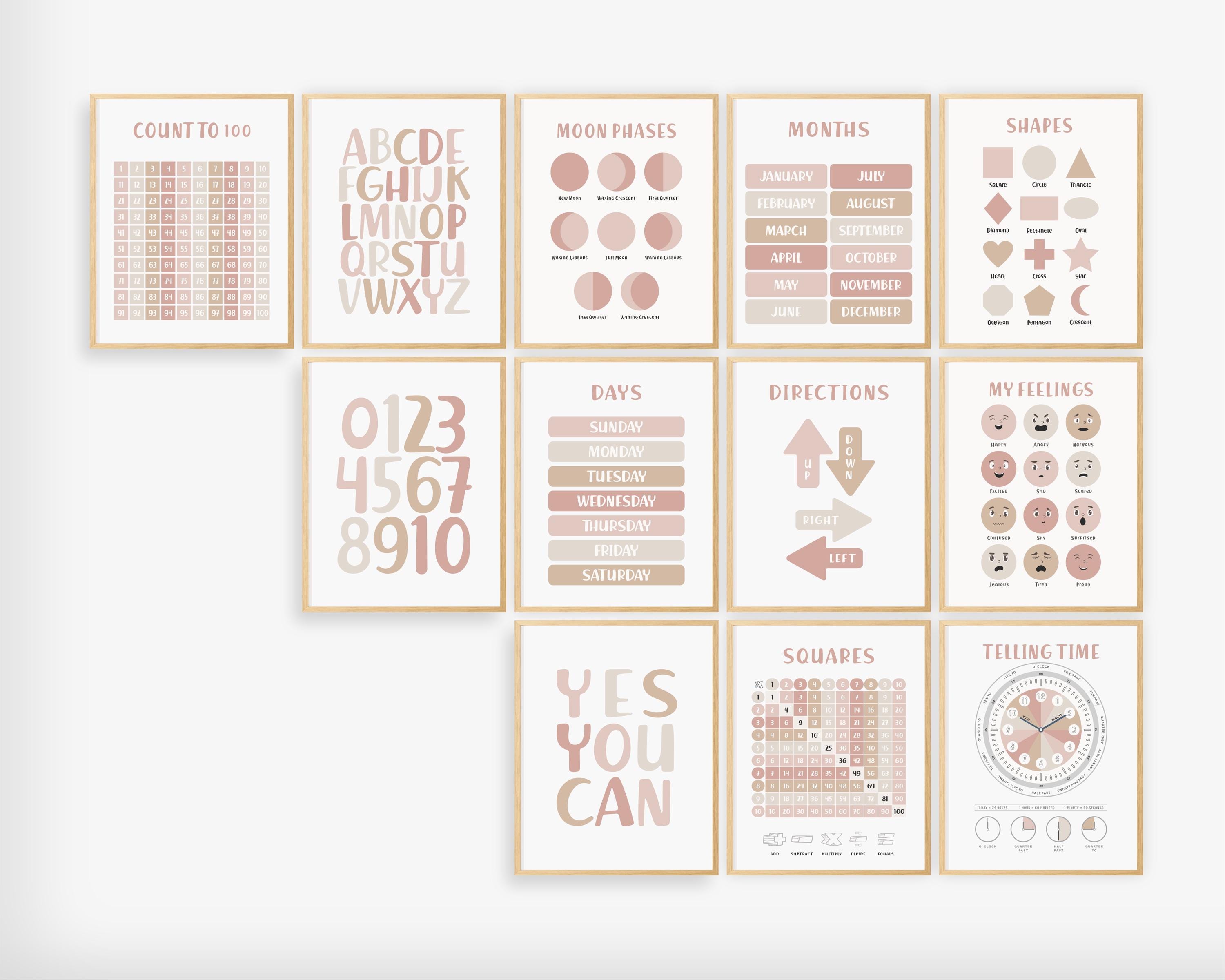 1500+ Educational Printables Bundle | Alphabet, Numbers, Days, Months ...