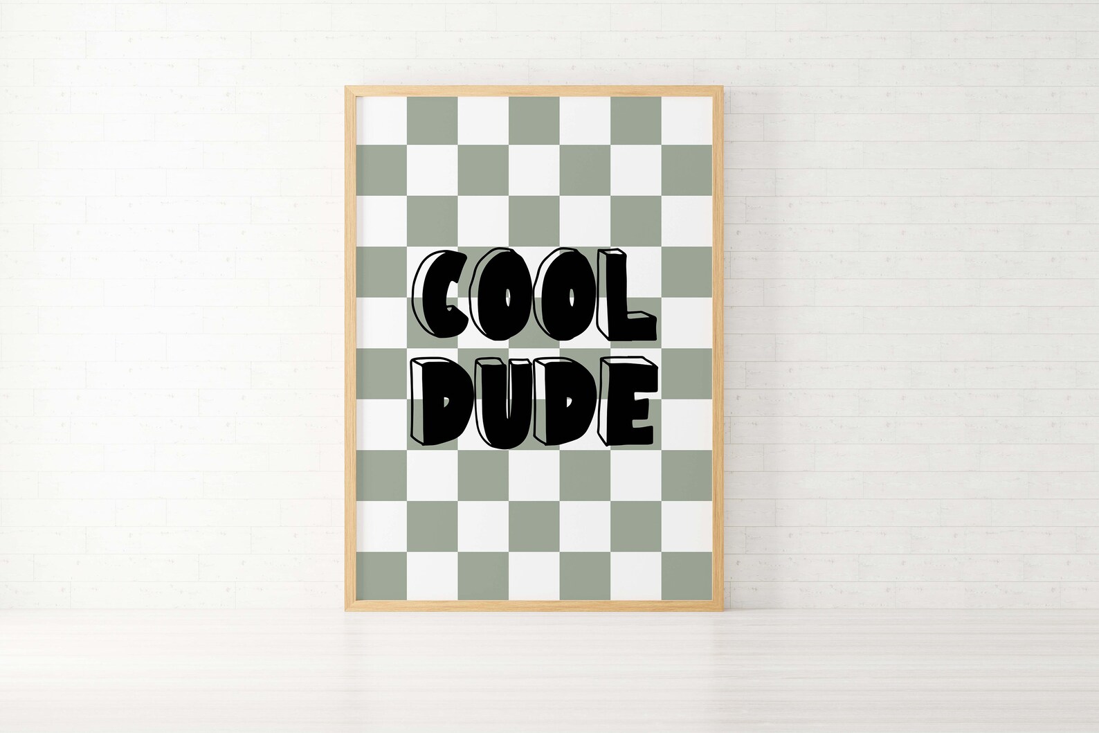Cool Dude Poster | Dinosaur Prints for Boys Room | Checkered Poster ...