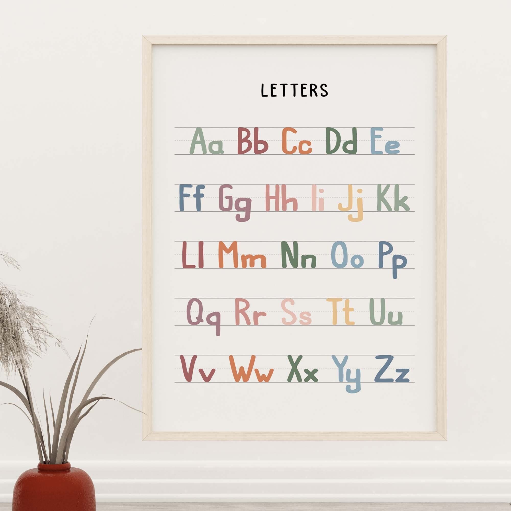 Rainbow ABC Poster, Homeschool Prints, Educational Wall Art Printable ...
