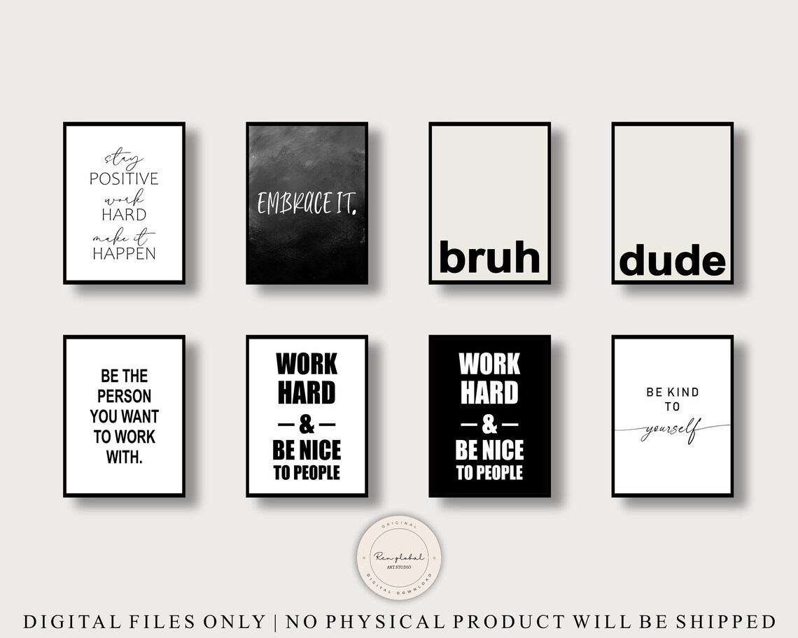 40 Printable Quotes Bundle, Printable Wall Art, Digital Download ...