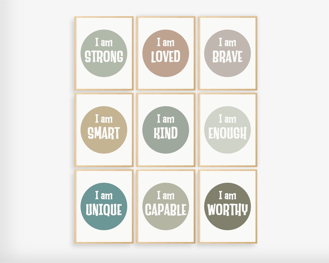 Positive Affirmation for Kids, Wall Art Posters, Boho Classroom Decor ...