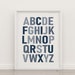 Navy Blue Alphabet Poster, Educational ABC Poster, Printable Alphabet ...