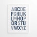 Navy Blue Alphabet Poster, Educational ABC Poster, Printable Alphabet ...