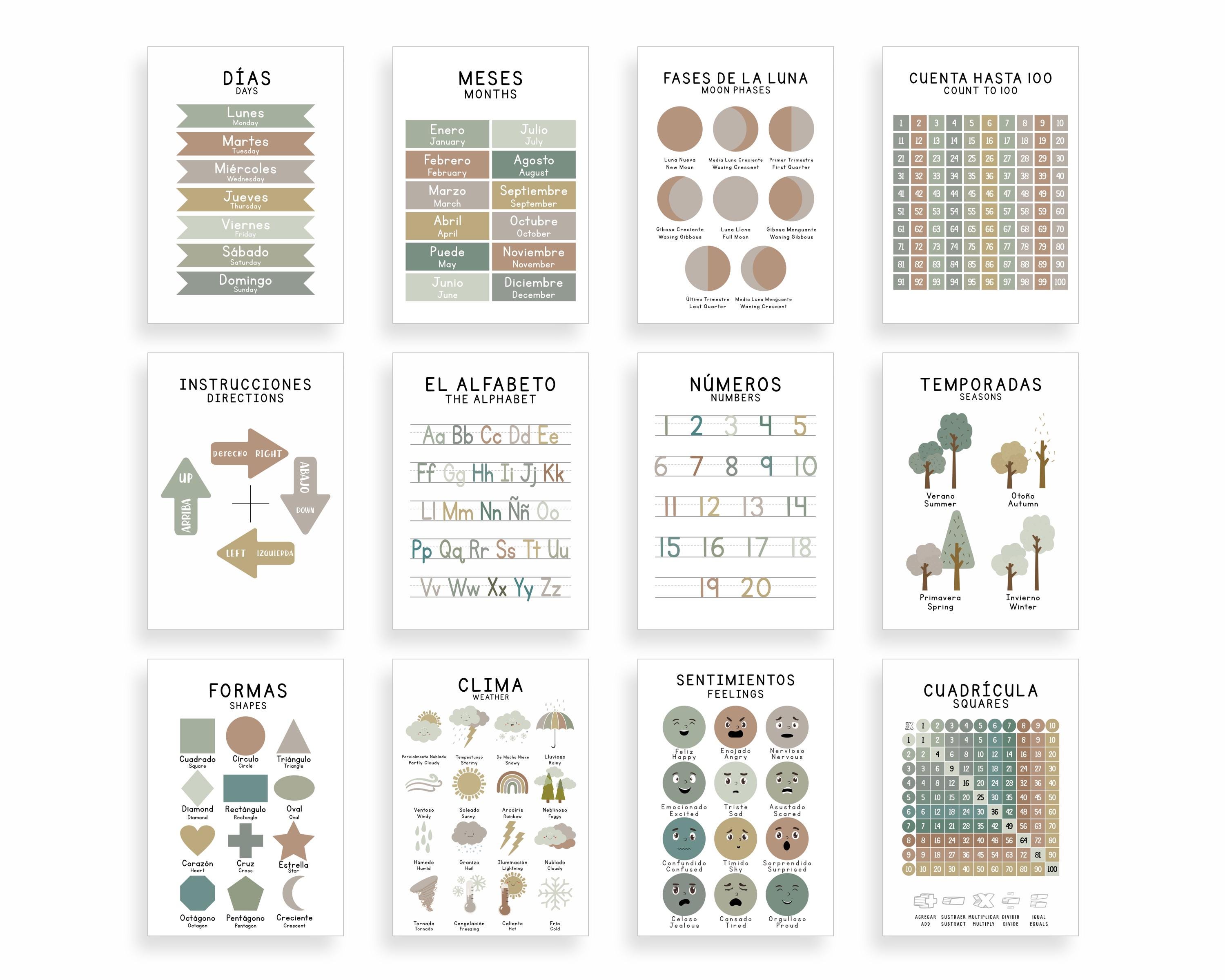 Bilingual Education Poster for Language Learning | Arabic, Spanish and ...