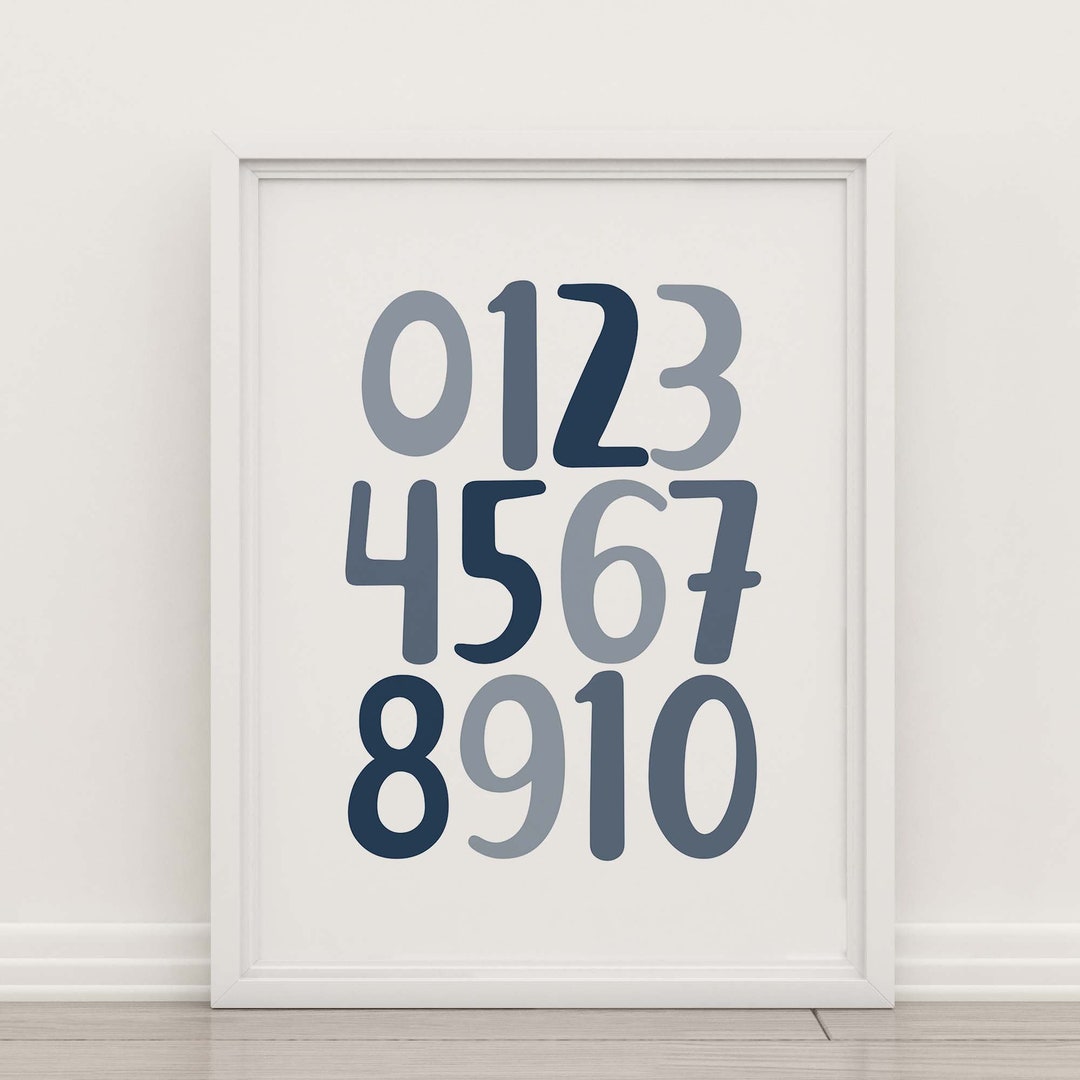 123 Handwriting Poster, Homeschool Decor, Educational 123 Printable ...