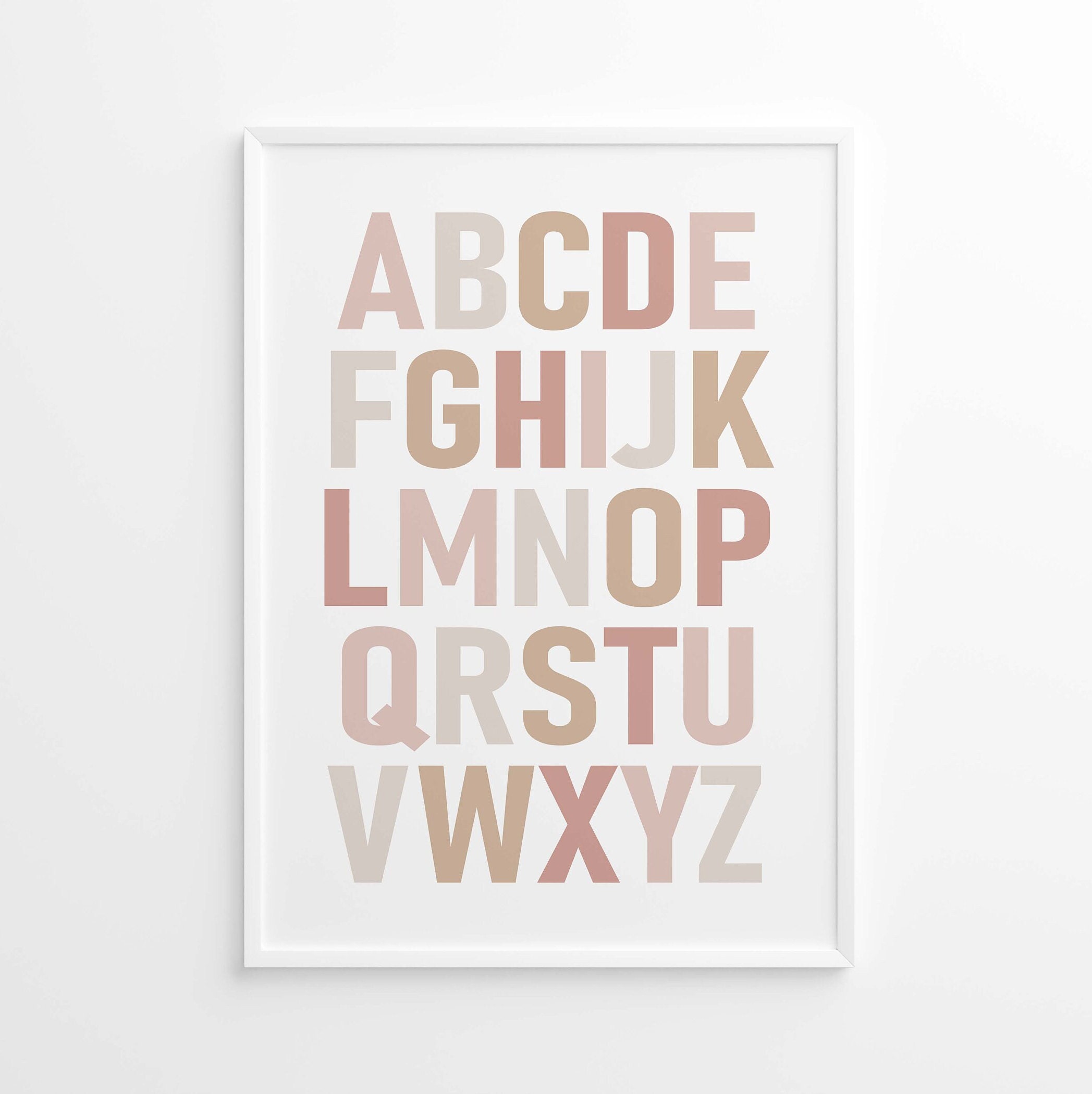 Boho Alphabet Poster, Alphabet Print, Neutral ABC, Printable ...