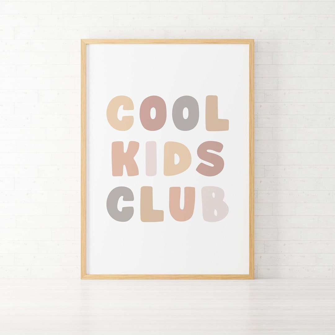 Cool Kids Club, Digital Download, Classroom Decor, Kids Clubhouse Sign ...