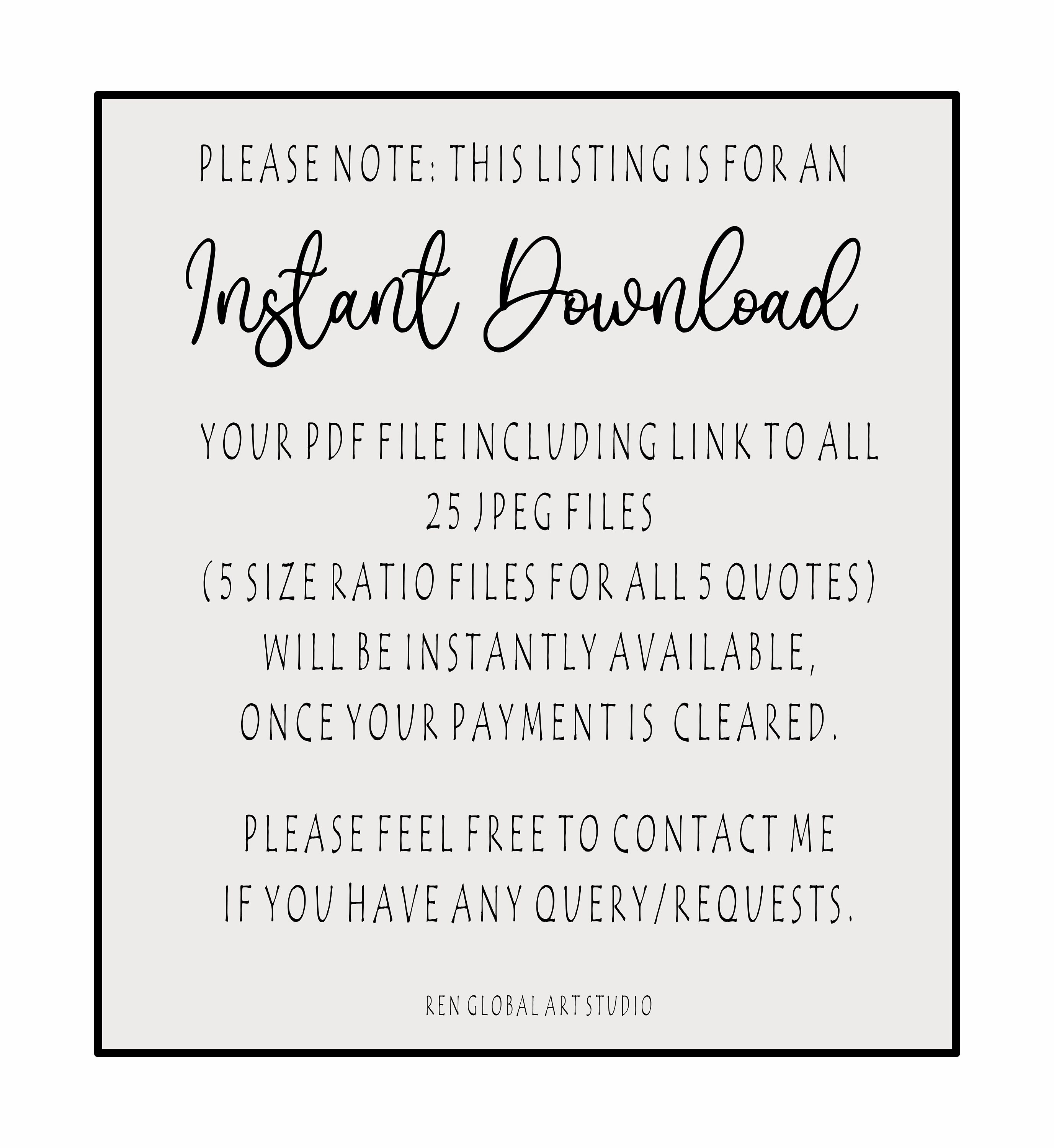 5 Printable Quotes Bundle, Premium Bundle, Printable Wall Art, Digital ...