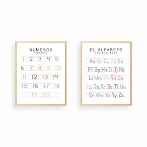 15 Bilingual Spanish-english Educational Posters | Montessori Learning ...