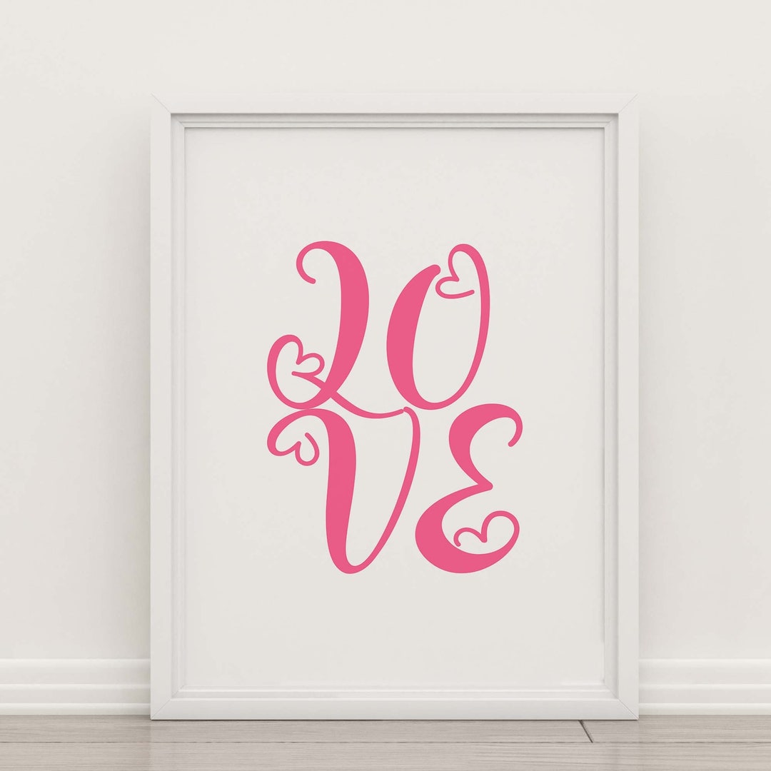 Printable Love Sign, Printable Wall Art, Instant Download Wall Art ...