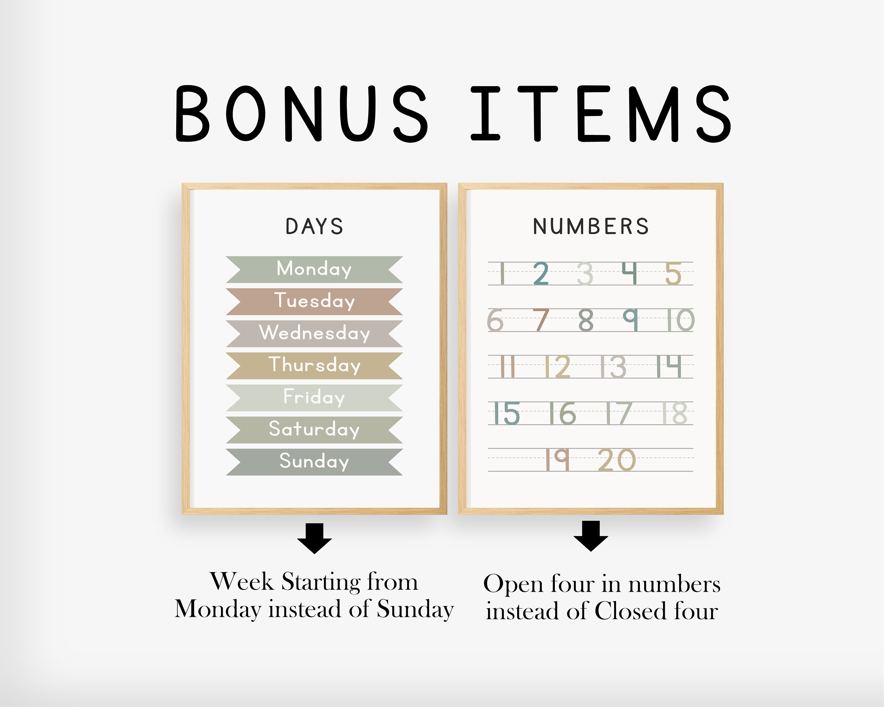 Set of 12 Educational Posters, Earth Tones Classroom Decor, Homeschool ...