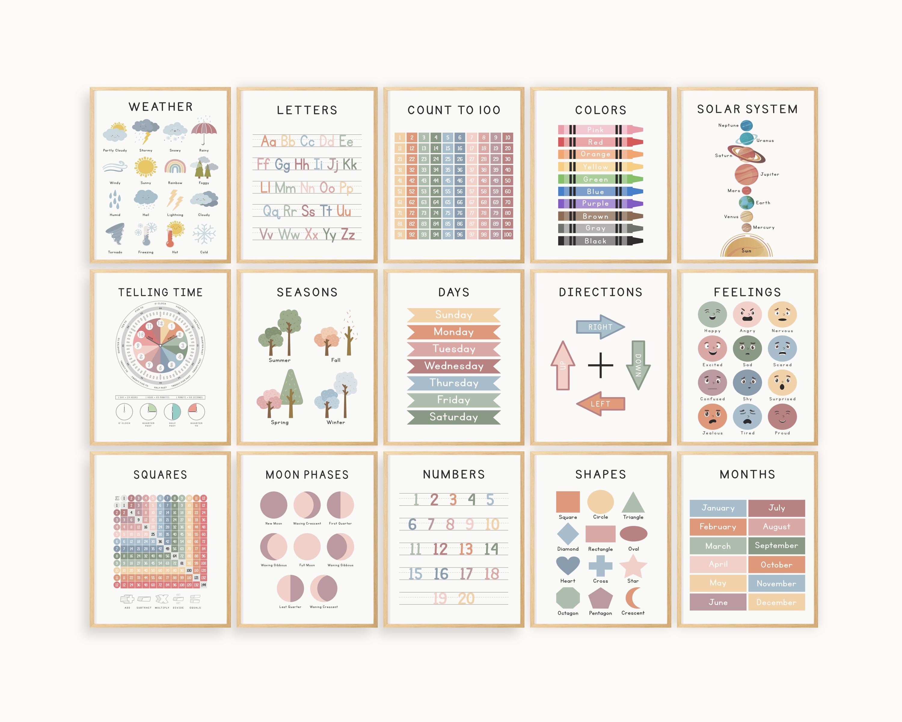 1500+ Educational Printables Bundle | Alphabet, Numbers, Days, Months ...