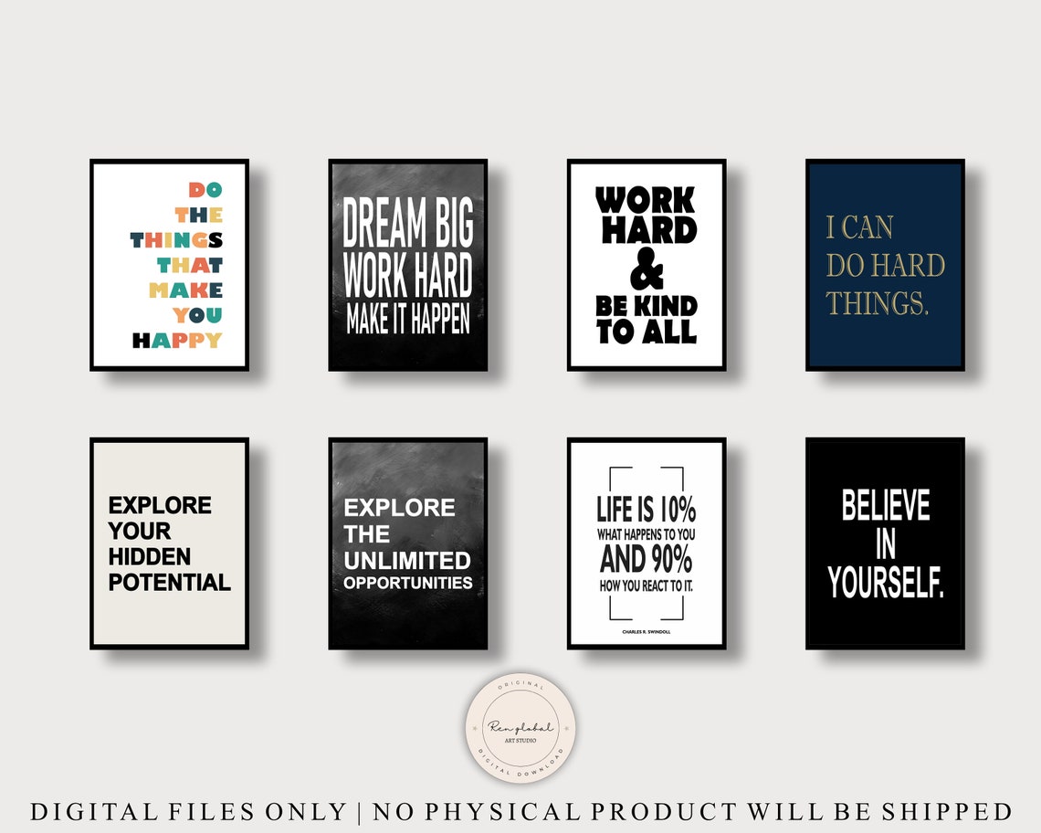 40 Printable Quotes Bundle, Printable Wall Art, Digital Download ...