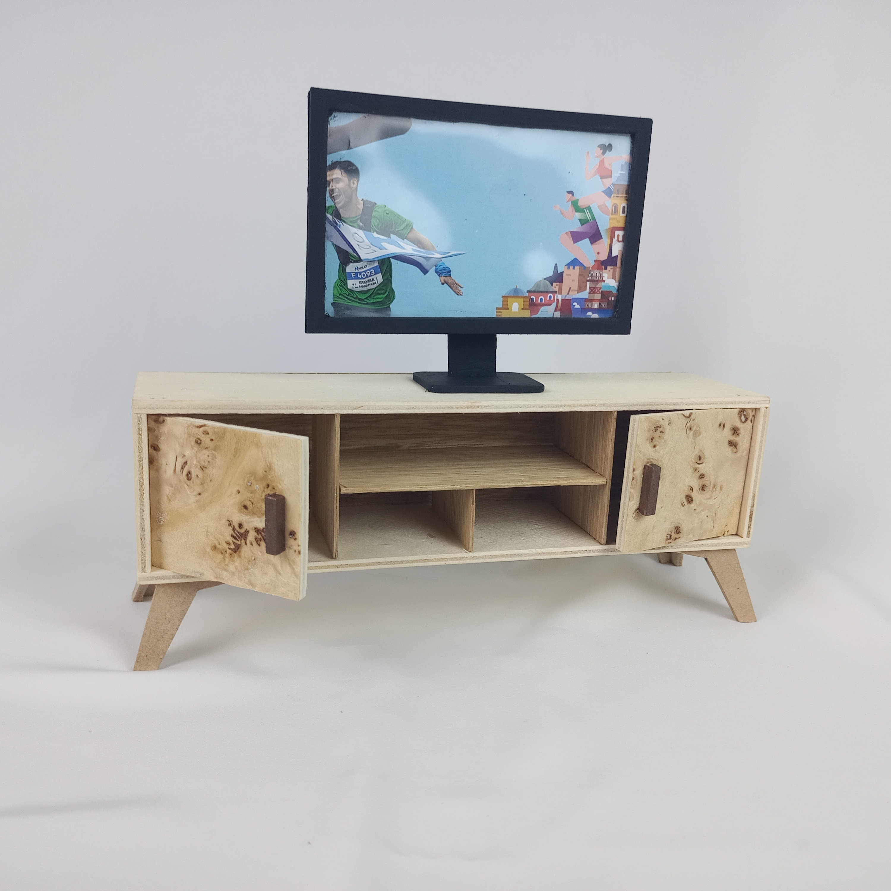Wooden Miniature Handmade TV Unit With Different Styles - Etsy