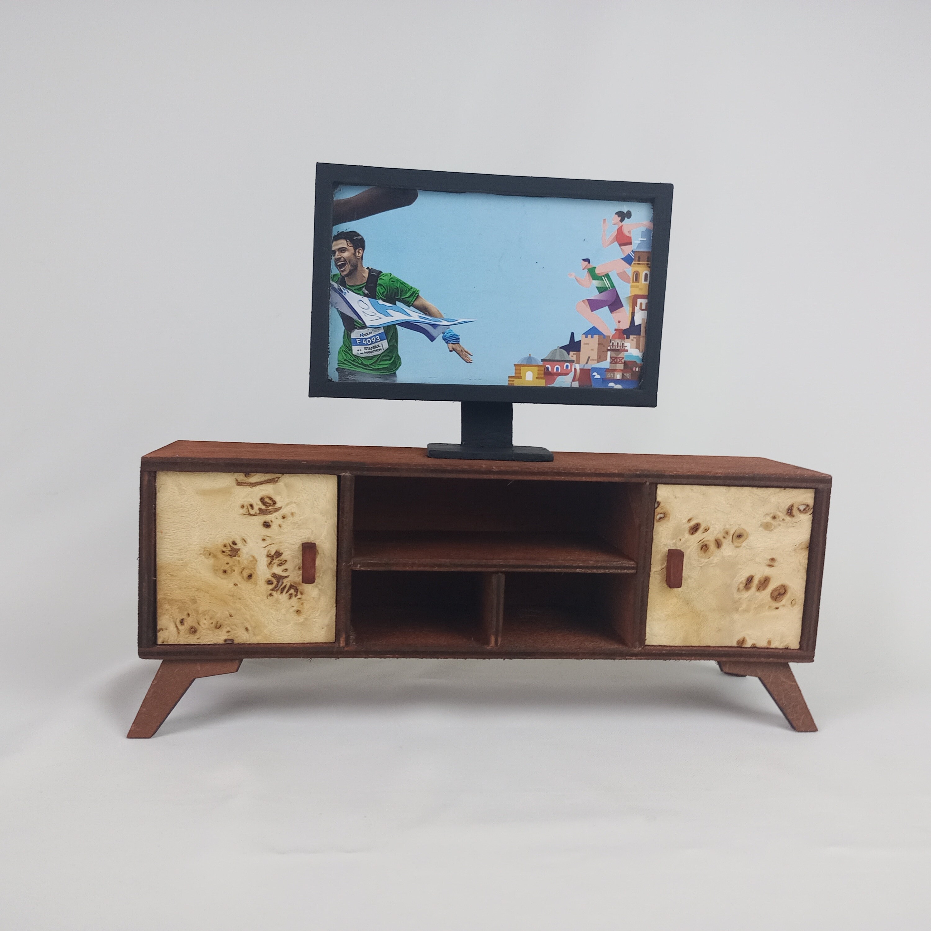 Wooden Miniature Handmade TV Unit With Different Styles - Etsy