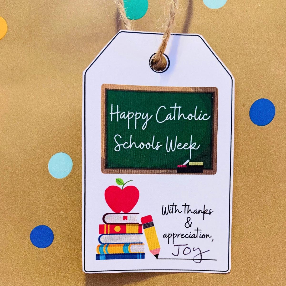 Catholic Schools Week Printable Gift Tag, Catholic School Teacher Gift ...
