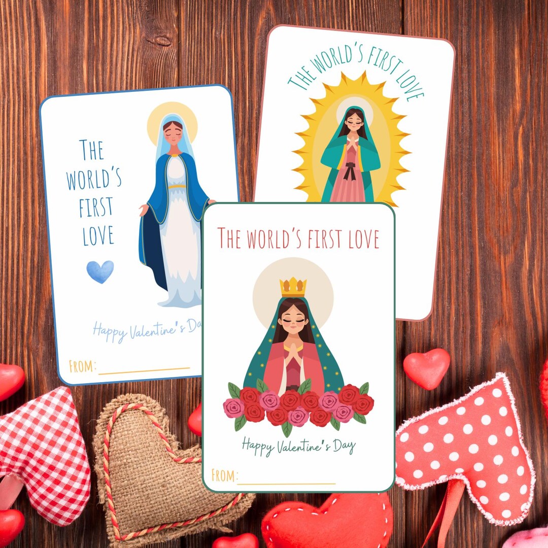 Printable Catholic Valentine Cards - Mary, Our Lady of Guadalupe ...