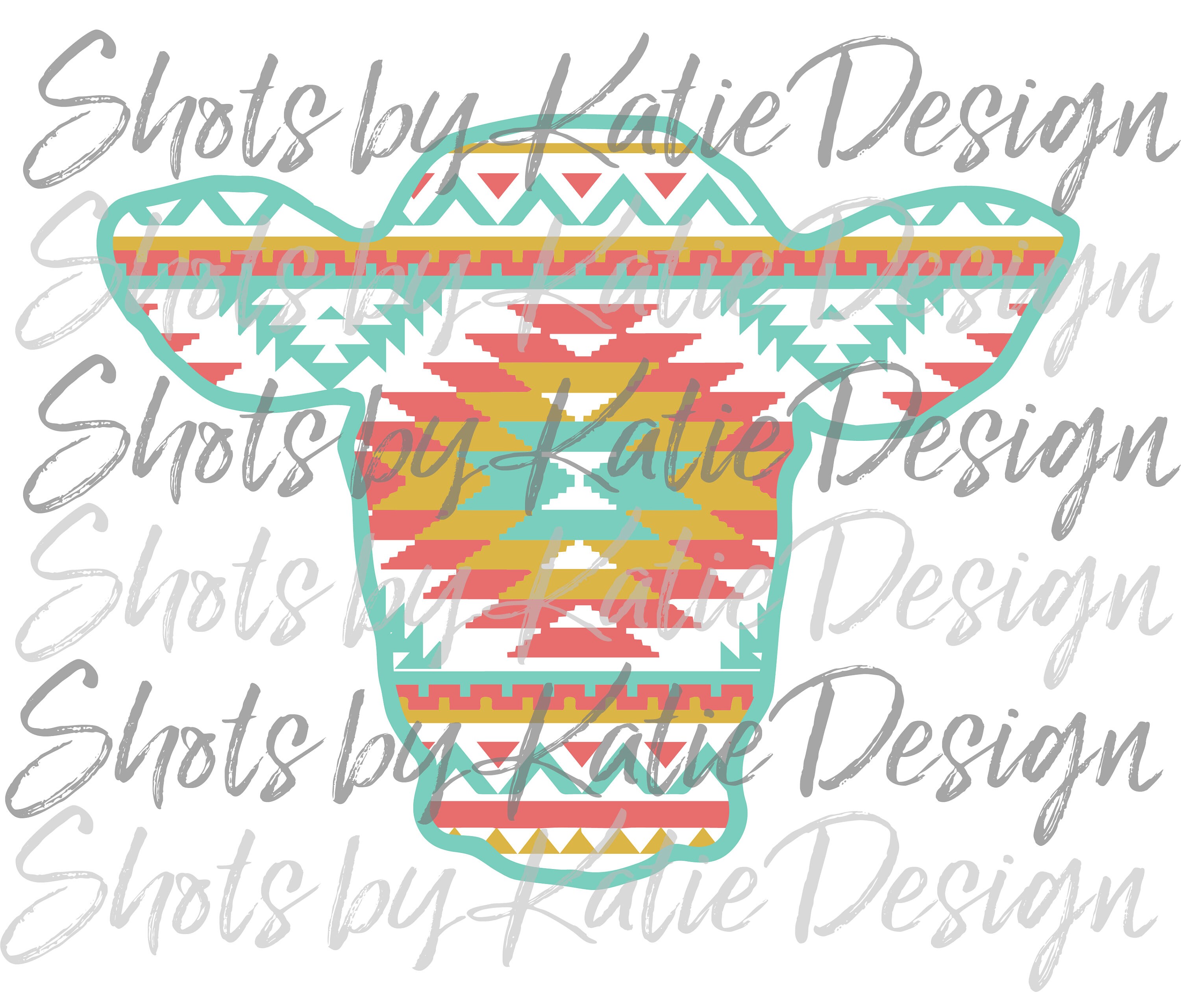 Aztec Cow PNG Aztec Cow SVG Ranch Design Cattle - Etsy Canada