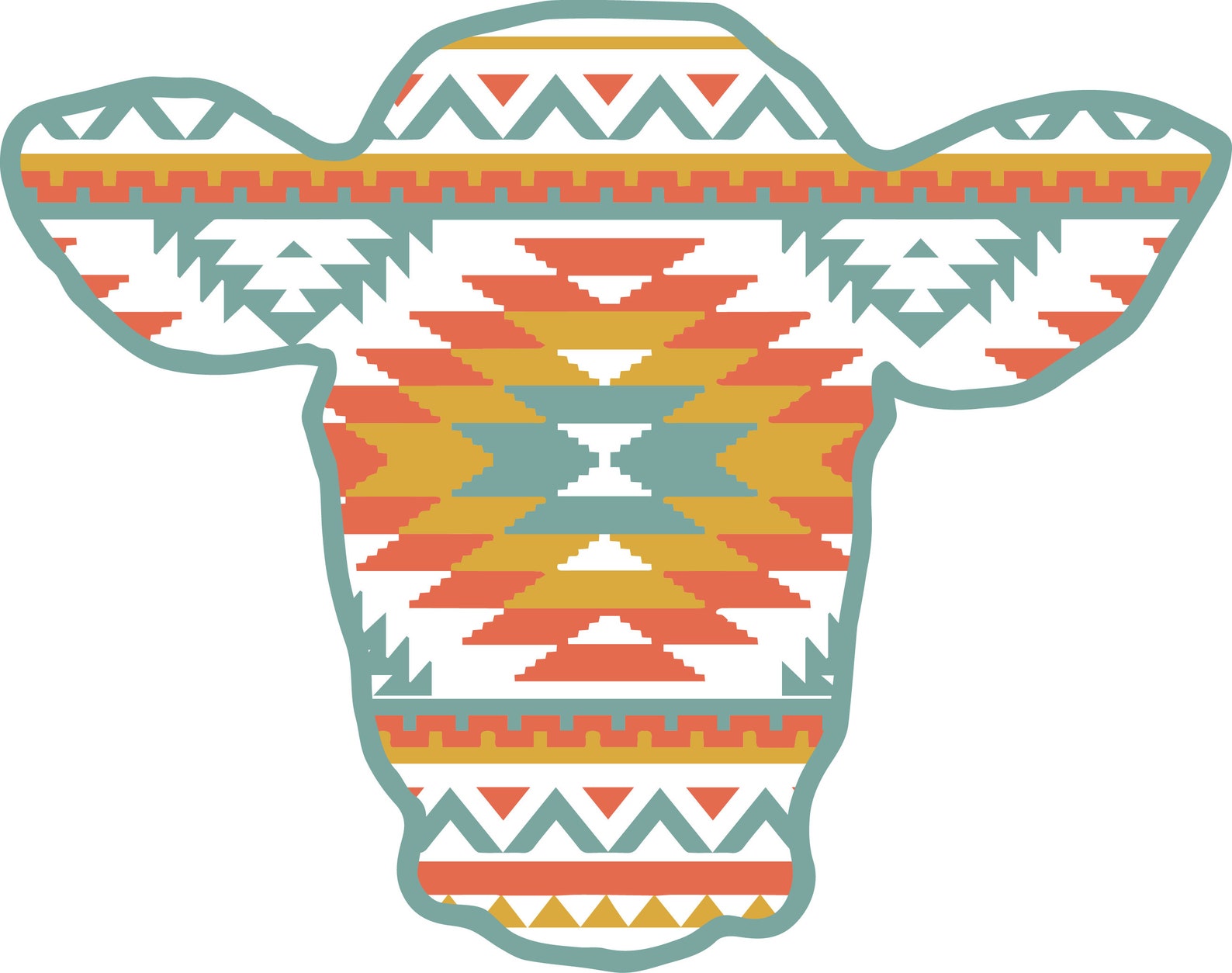 Aztec Cow PNG, Aztec Cow SVG, Ranch Design, Cattle Sublimation, Instant ...