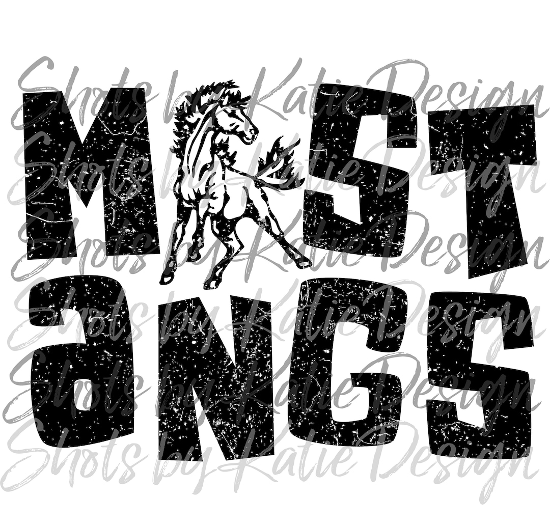 Distressed Mustangs PNG, Mustangs Vector, Digital Mustangs Design ...