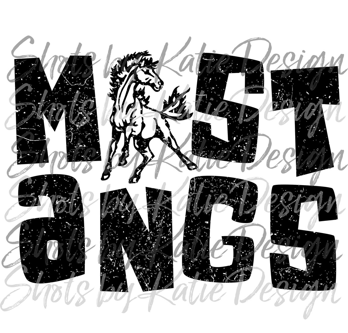 Distressed Mustangs PNG, Mustangs Vector, Digital Mustangs Design ...