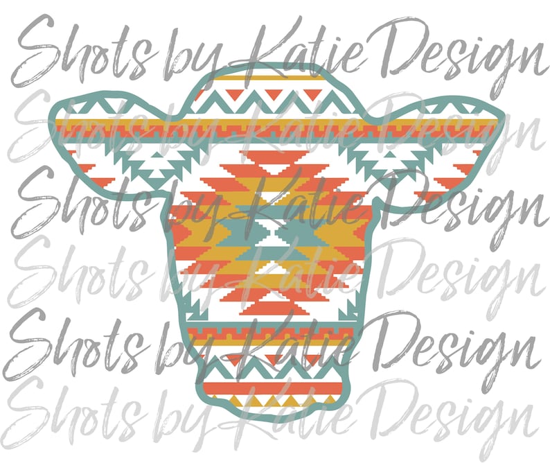 Aztec Cow PNG, Aztec Cow SVG, Ranch Design, Cattle Sublimation, Instant ...