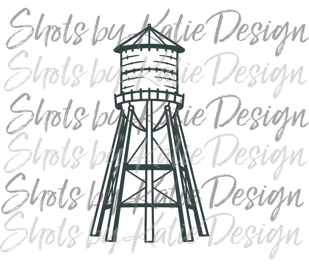Water Towerpng, Small Town, Digital Water Tower Design, Water Tower ...