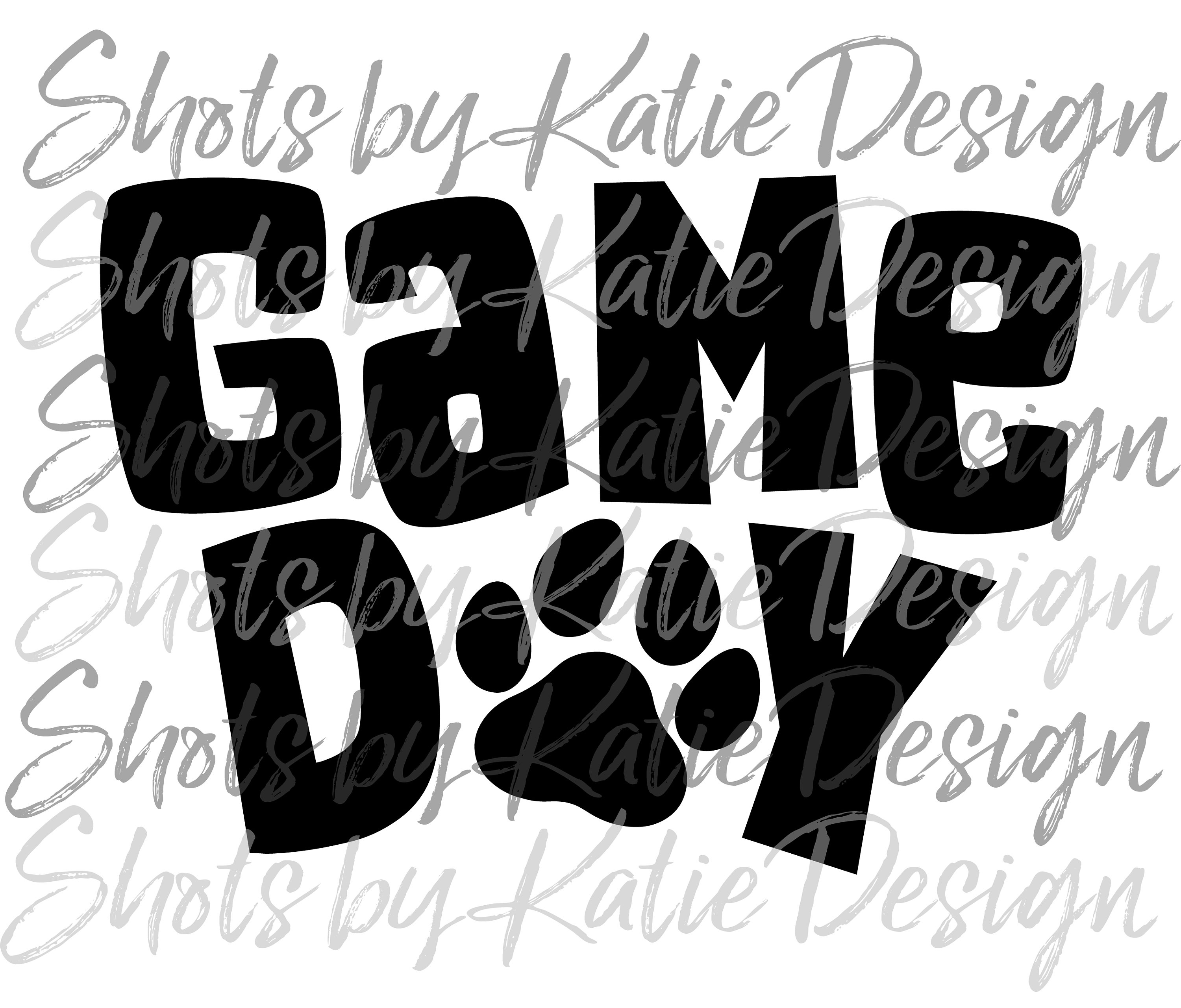 Game Day PNG, Game Day Paw PNG, Game Day Letters, Game Day, Game Day ...
