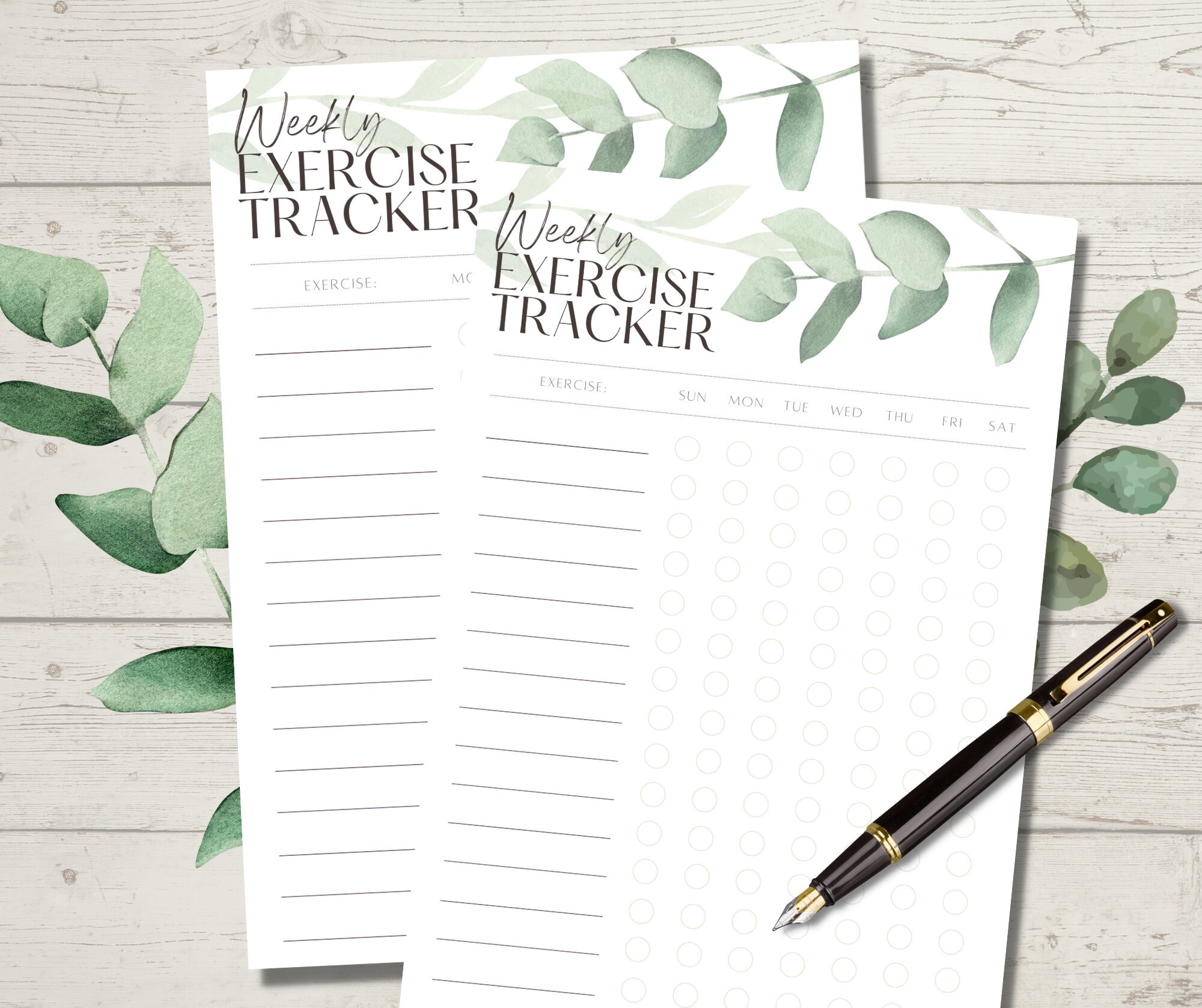 Exercise Tracker PRINTABLE Weekly Fitness Planner Weekly Workout ...