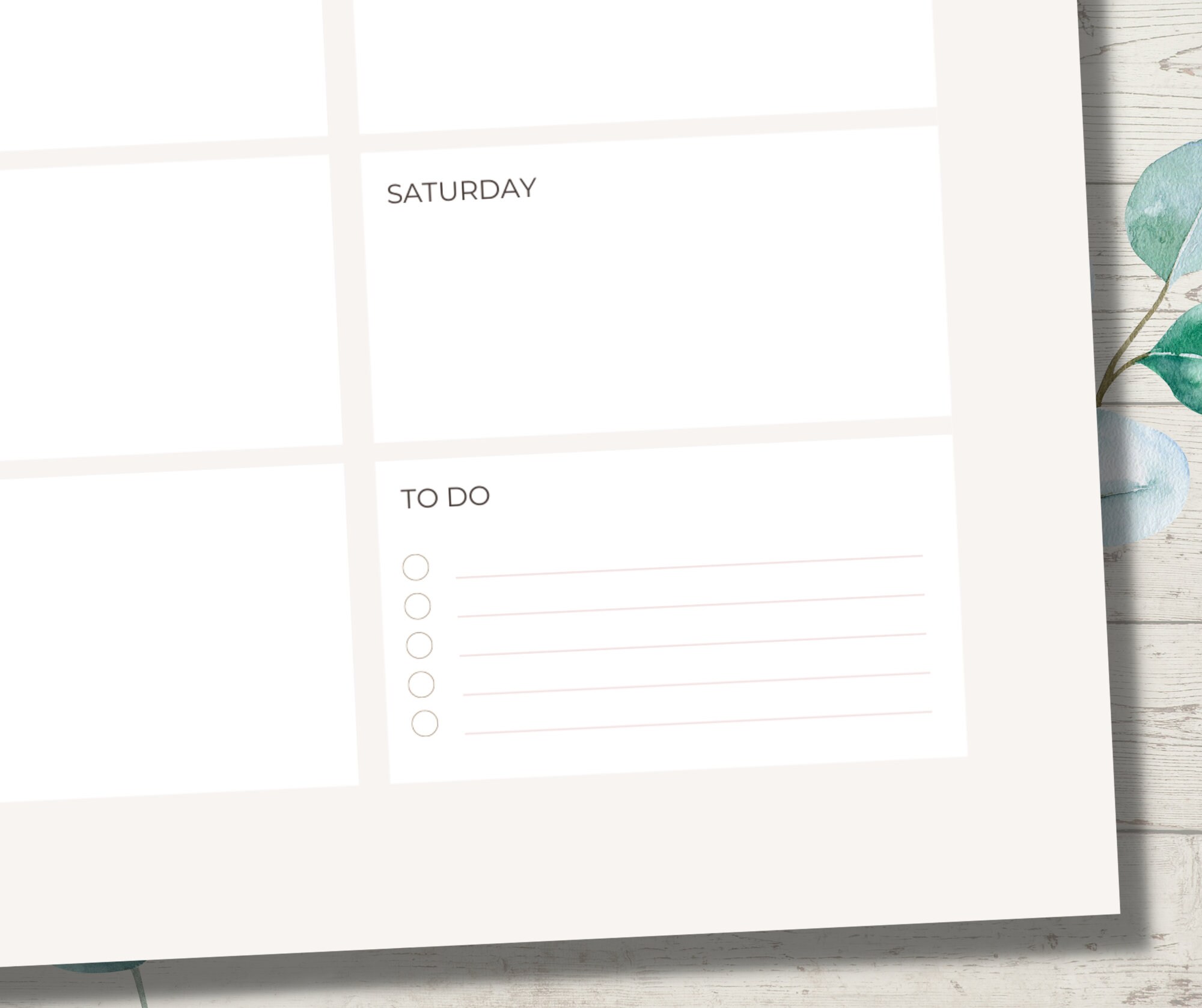 Weekly Planner PRINTABLE Instant Digital PDF Download Minimalist Weekly ...