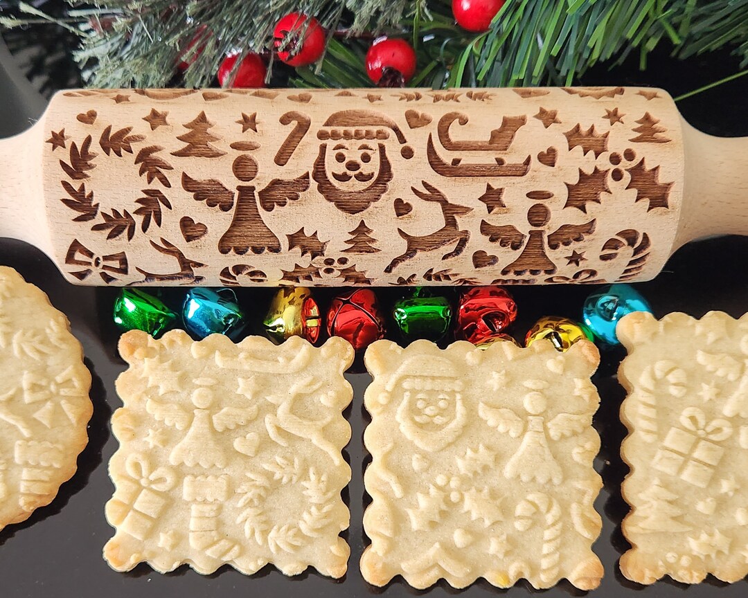 Christmas Embossed Rolling Pin - Etsy