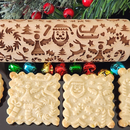 Pinecones and Cardinals Embossed Rolling Pin - Etsy