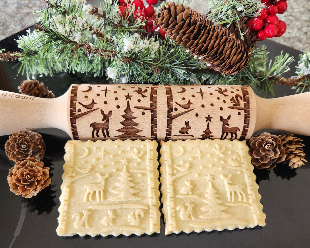 Winter Animals Scene Embossed Rolling Pin - Etsy