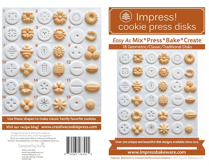 Geometric/classic/traditional 18 Disk Set for Cookie Presses - Etsy