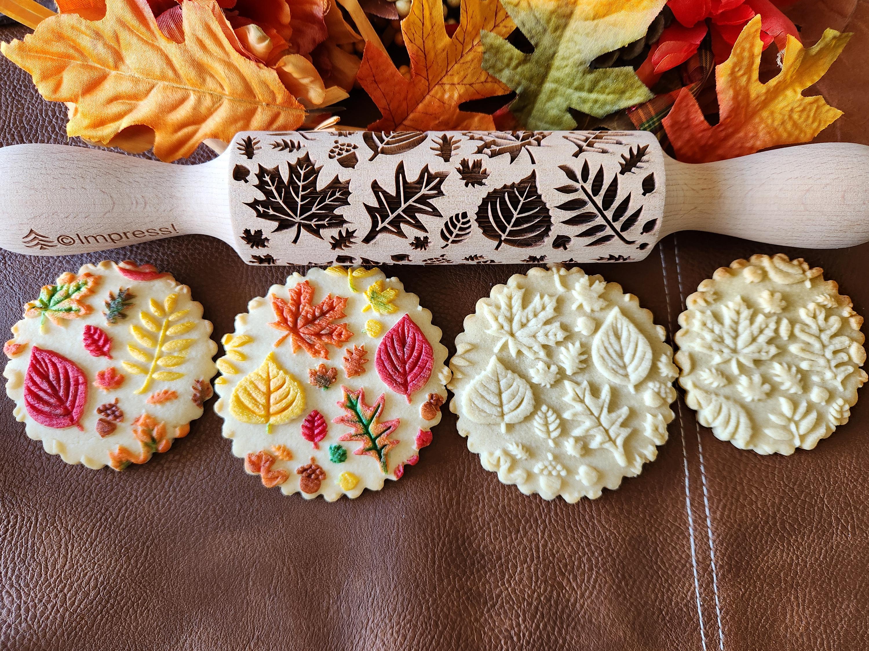 Fall Leaves Large Designs Embossed Rolling Pin - Etsy