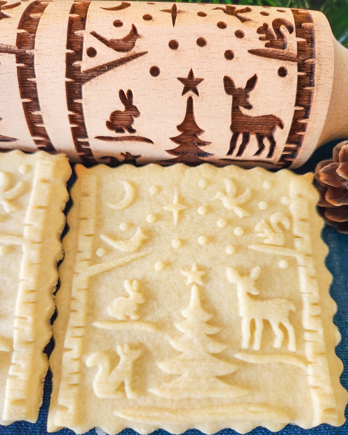 Winter Animals Scene Embossed Rolling Pin - Etsy