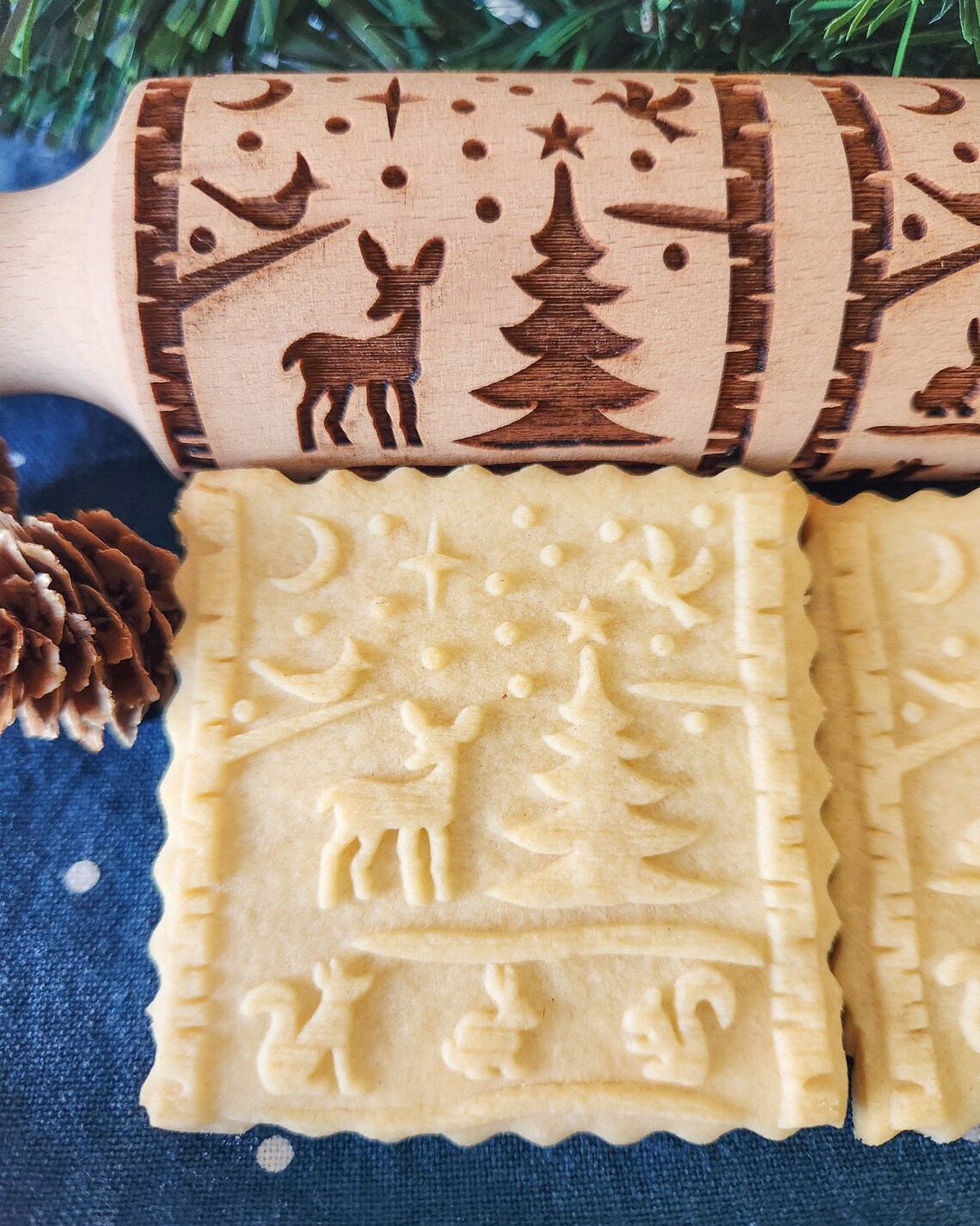 Winter Animals Scene Embossed Rolling Pin - Etsy